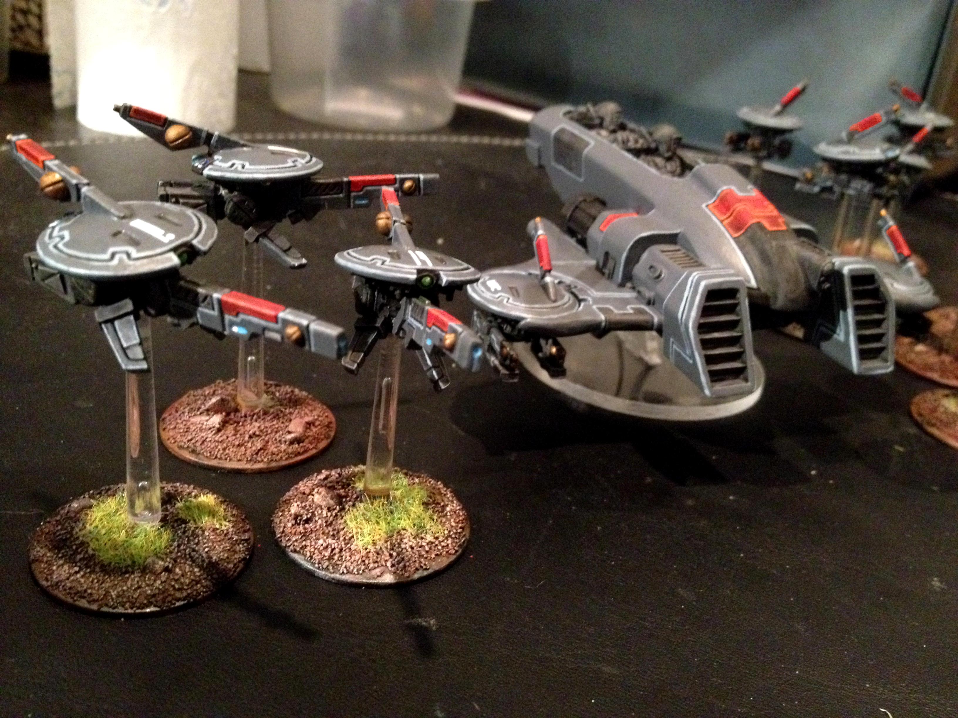 Grey, Red, Tau, Warhammer 40,000, Warhammer Fantasy, Work In Progress - Colourscheme close-up ...